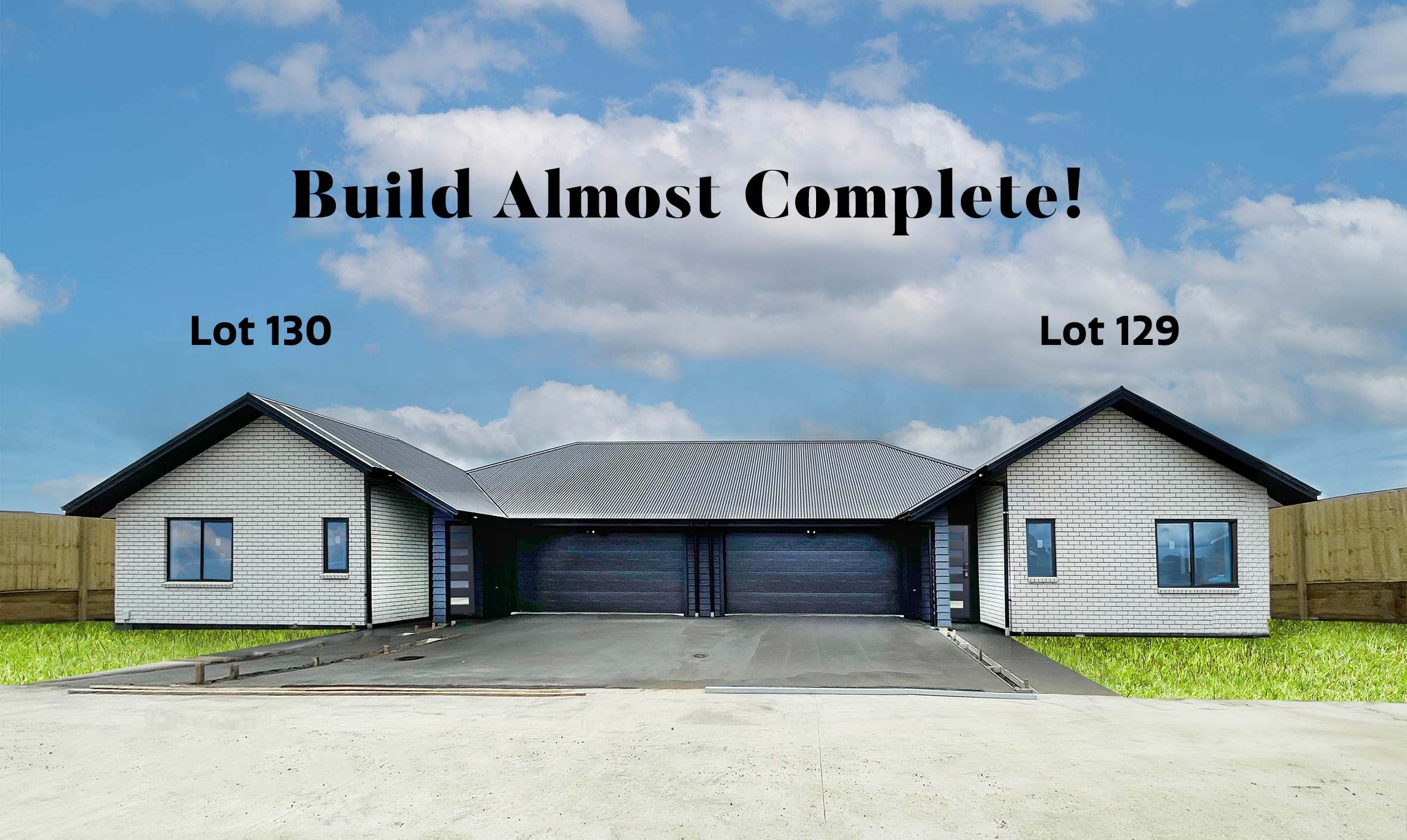 Build Almost Complete! - Open plan Duplex. | Waikato House & Land
